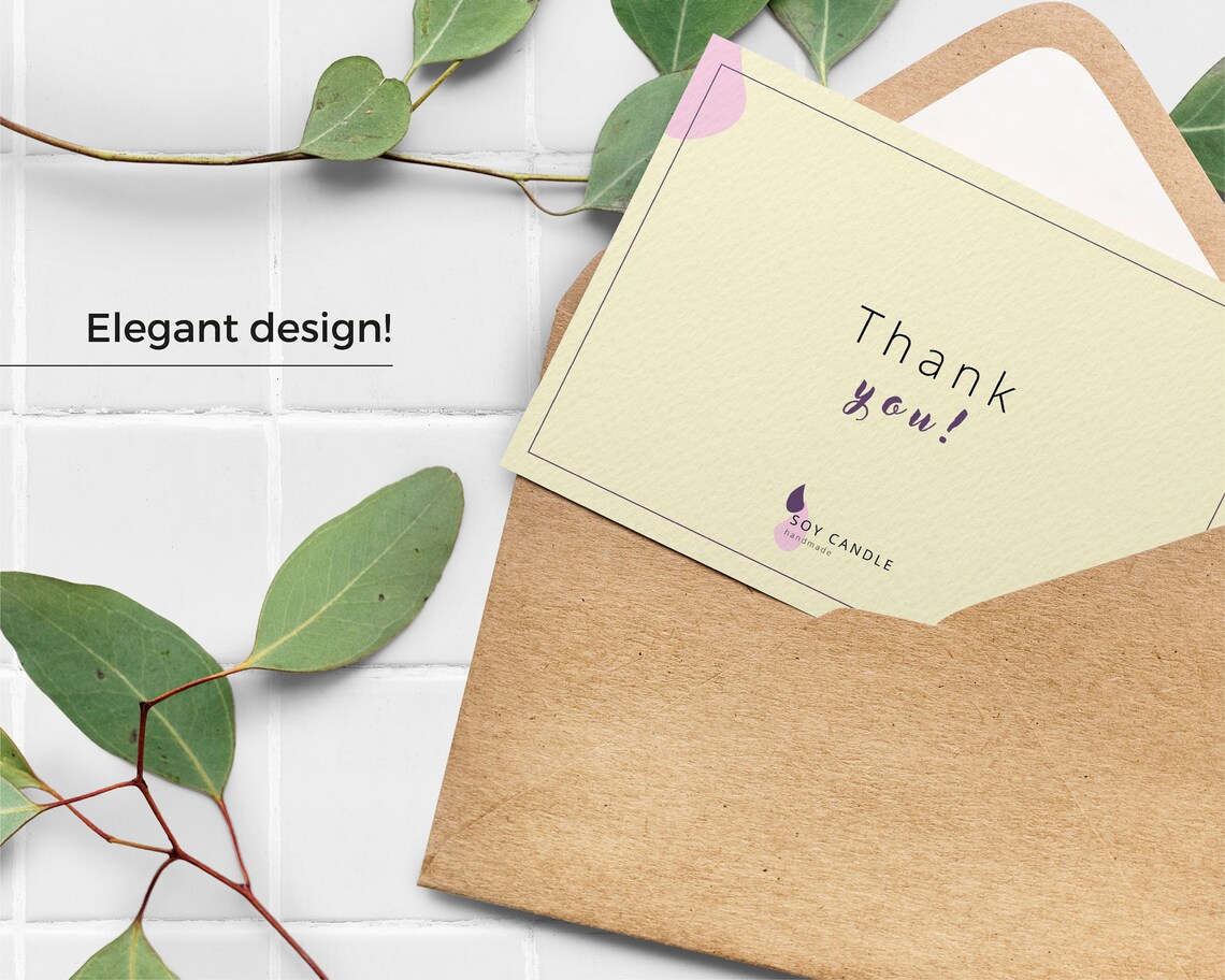 Editable Canva Thank You Card Template for Small Business - Etsy