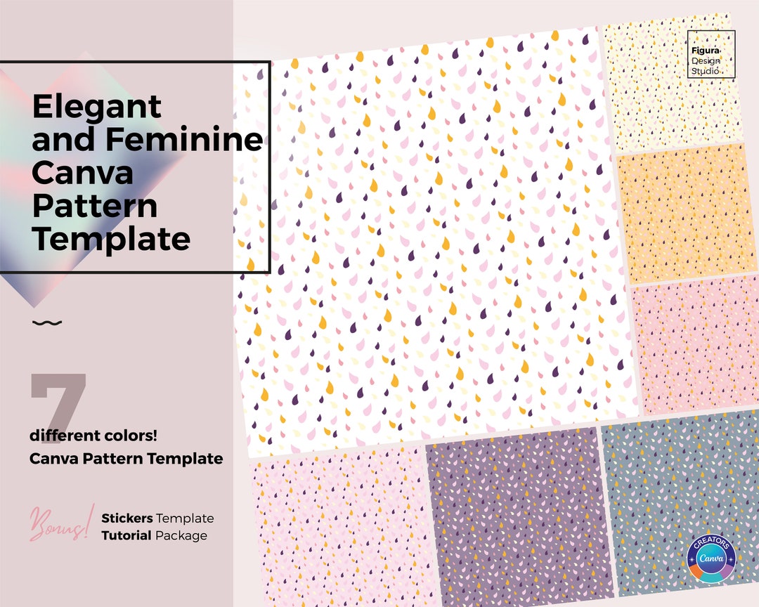 Editable Canva Pattern Template DIY Pattern Design Small - Etsy