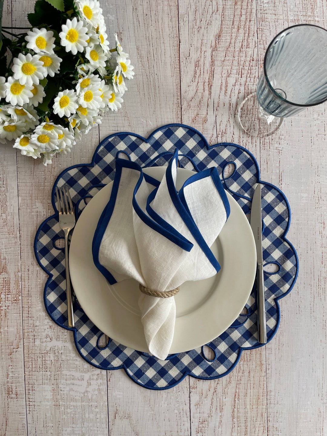 Linen Embroidered Table Mat Handmade Linen Placemats - Etsy