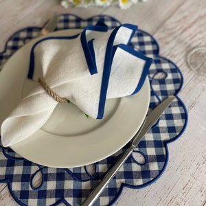 Linen Embroidered Table Mat Handmade Linen Placemats - Etsy