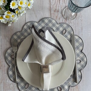 Linen Embroidered Table Mat Handmade Linen Placemats - Etsy