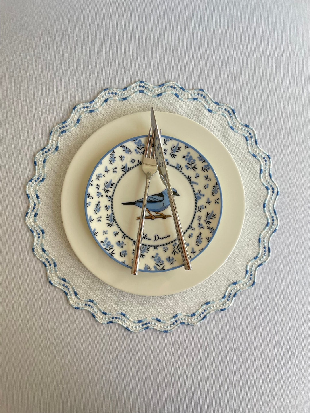 Embroidered Placemat Reusable Table Mat Cotton Embroidery - Etsy