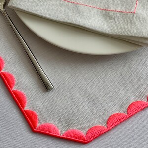 Tea Napkin With Stitched Edges, Natural Cotton White Fabric Napkin ...