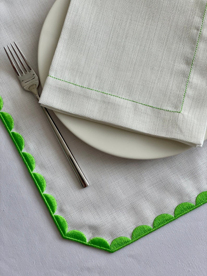 Tea Napkin With Stitched Edges, Natural Cotton White Fabric Napkin ...