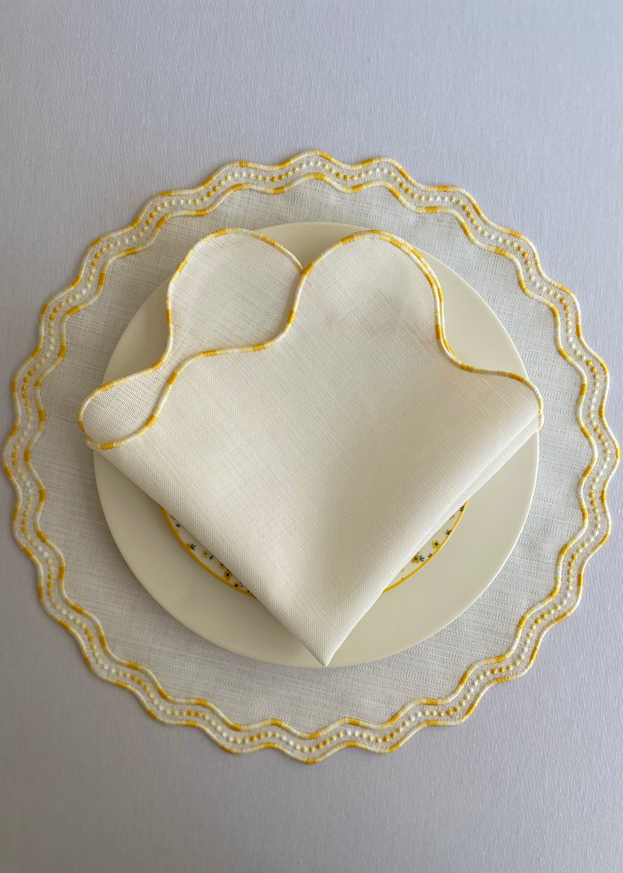 Embroidered Placemat Reusable Table Mat Cotton Embroidery - Etsy