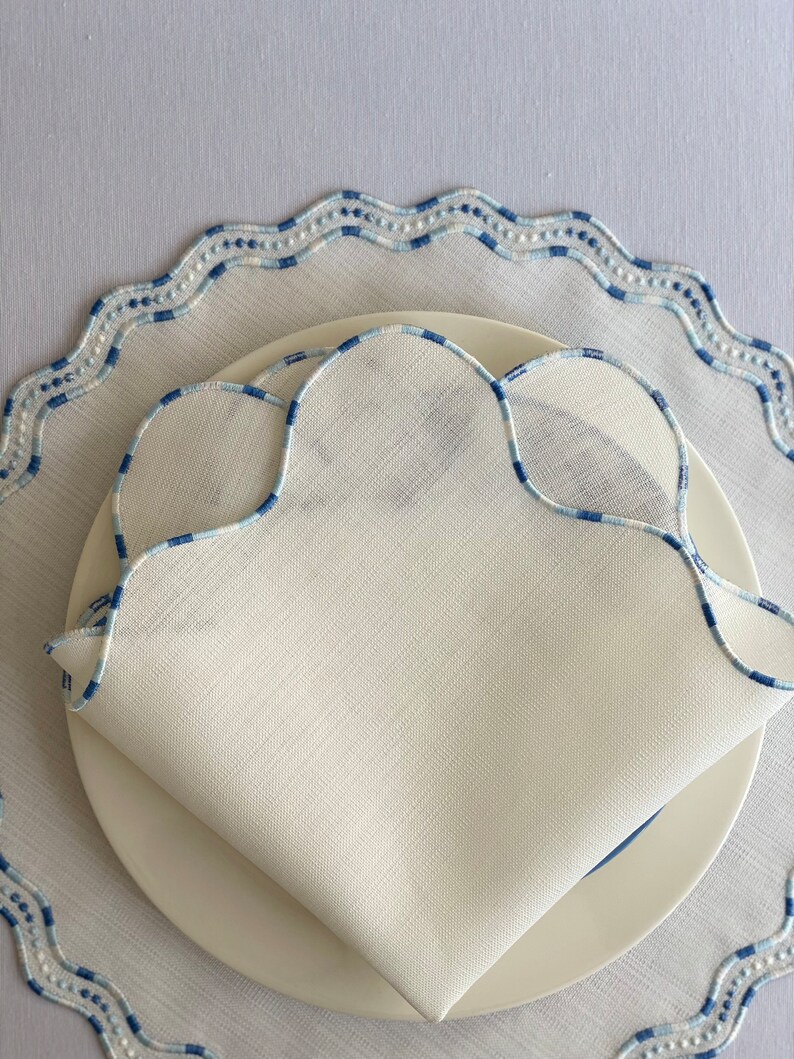 Embroidered Placemat Reusable Table Mat Cotton Embroidery - Etsy
