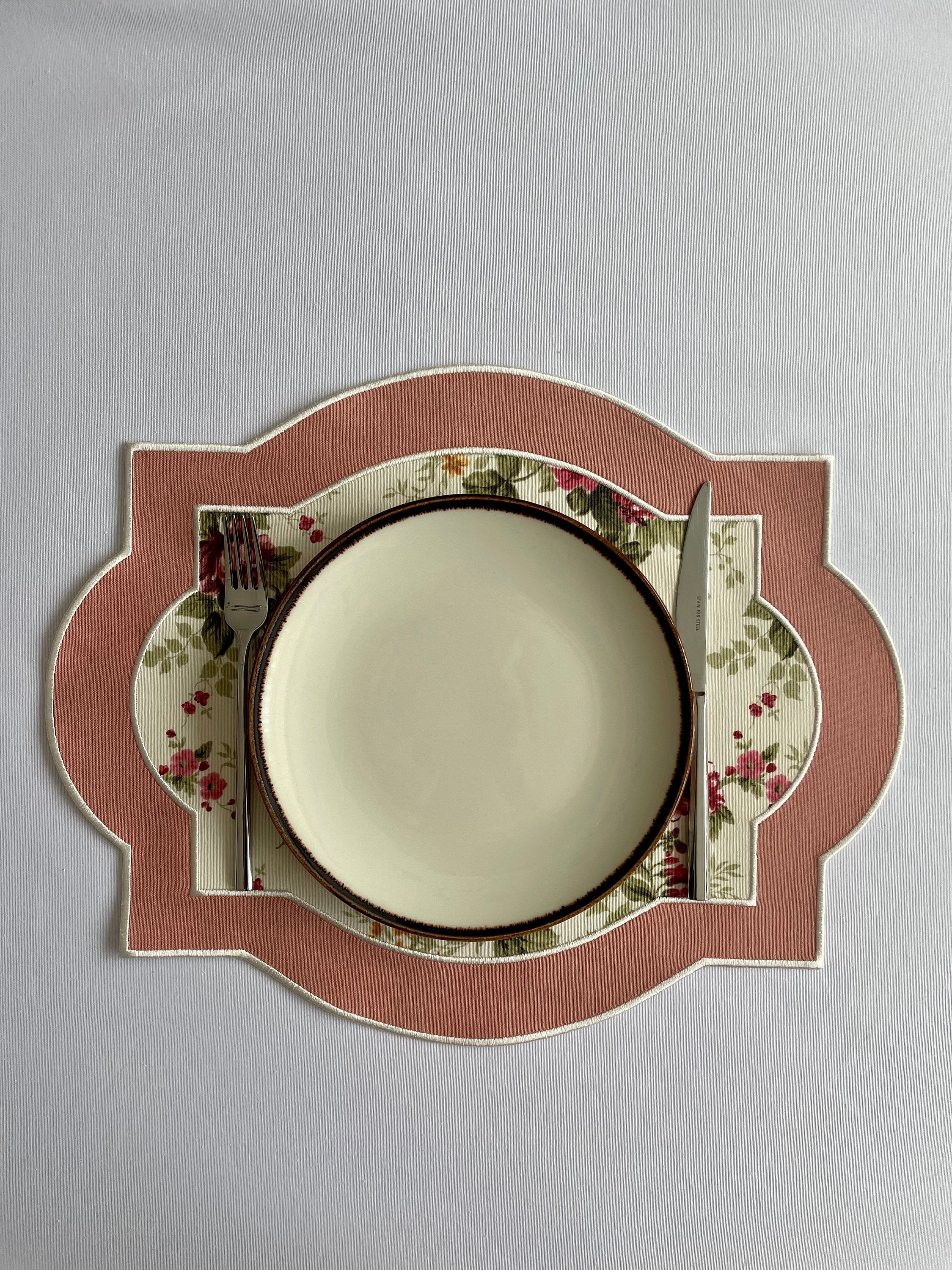 Cottagecore Floral Placemat, Linen Cotton Placemat With Vintage Style ...