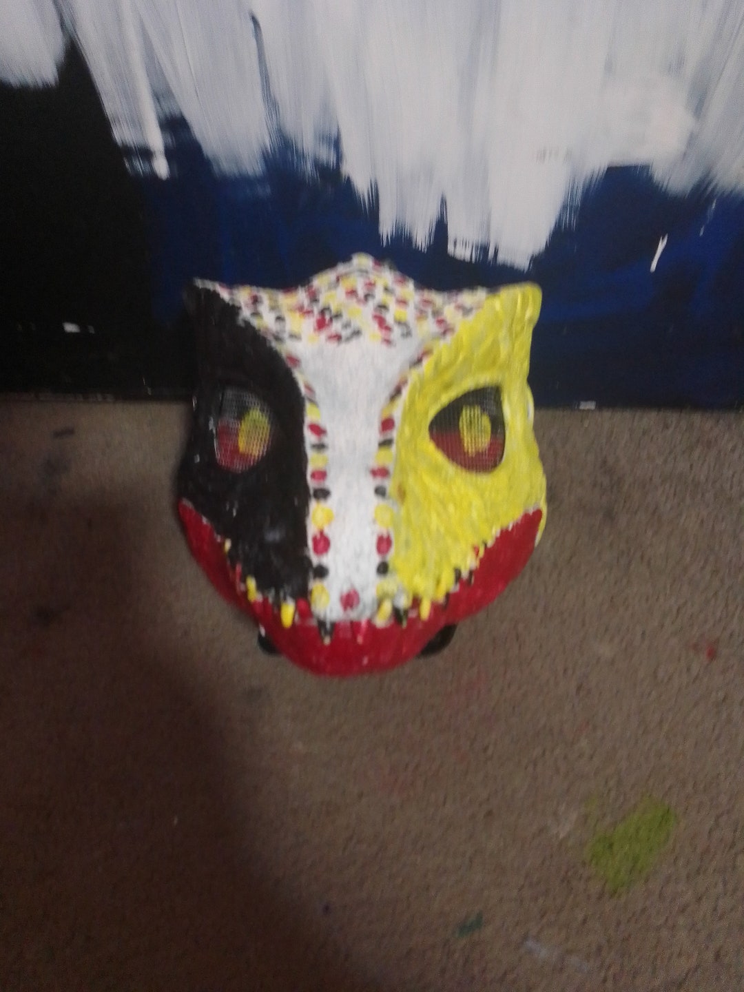Aboriginal Dino Mask - Etsy
