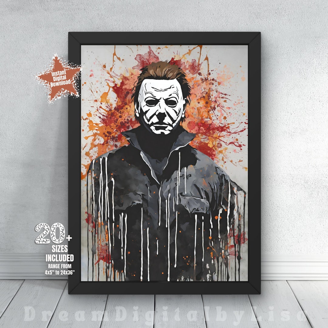 Michael Myers Halloween Movie Poster, Horror Movie Decor, Cinema Room ...