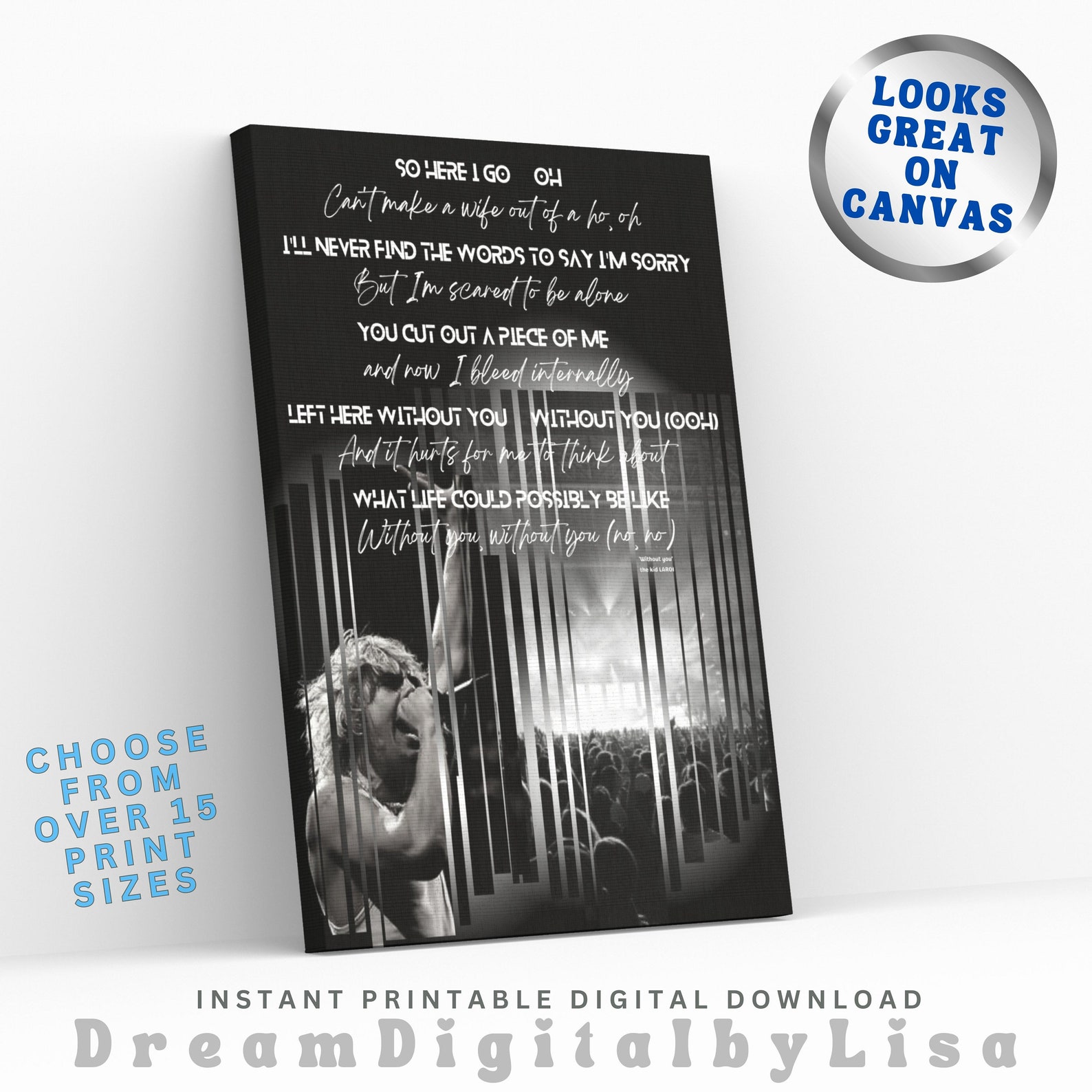 THE KID LAROI Without You Partial Lyrics Poster Instant - Etsy