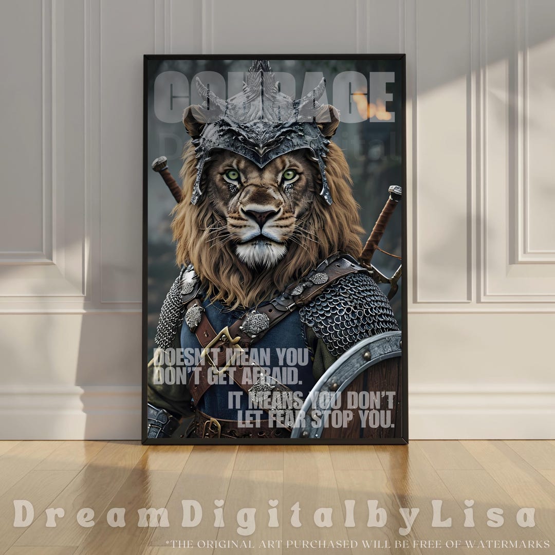Courage Quote Encouragement Gift Inspirational Quote Classroom Dorm ...
