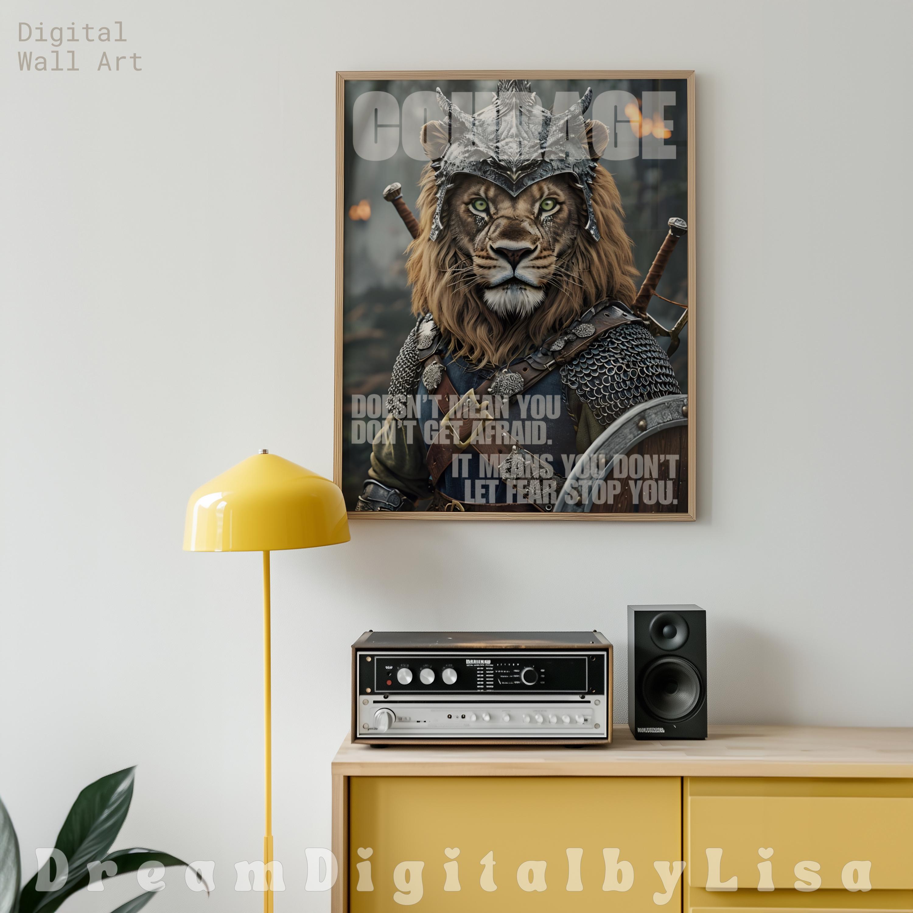 Courage Quote Encouragement Gift Inspirational Quote Classroom Dorm ...