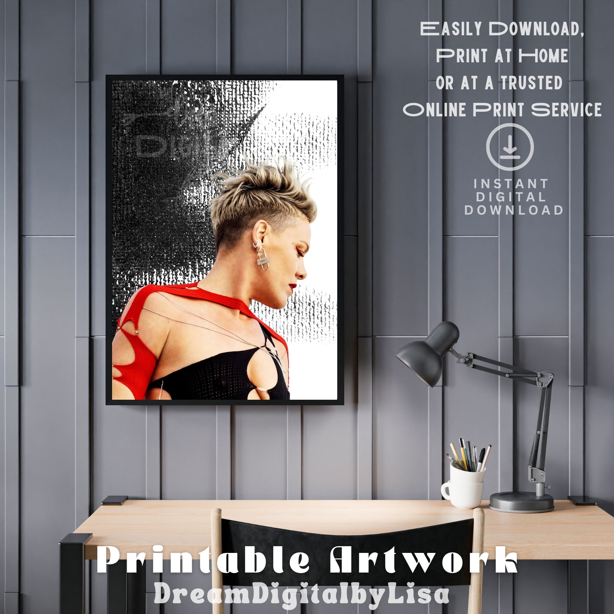 Pnk Poster Pnk Printable Wall Art Pnk Print Instant - Etsy