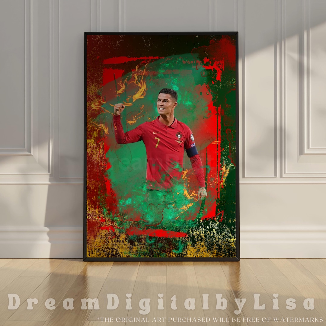 Cristiano Ronaldo Poster INSTANT DIGITAL DOWNLOAD Ronaldo Portugal ...