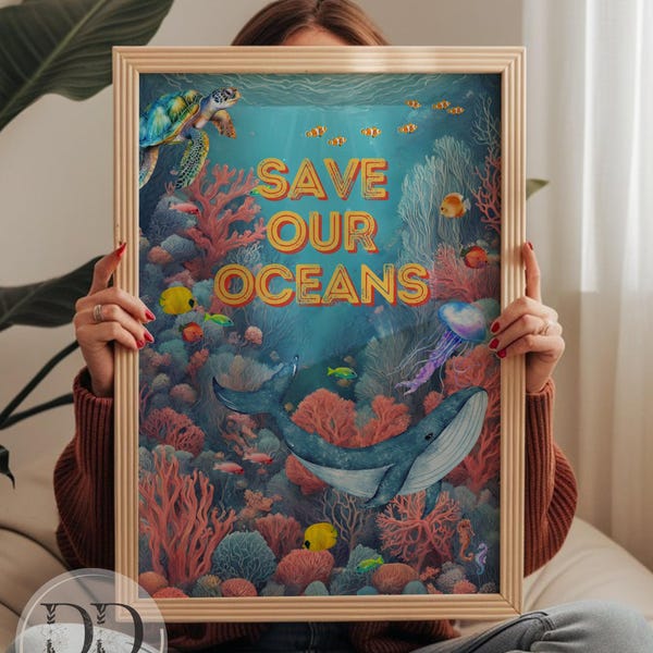 Save Our Oceans Posters - Etsy UK