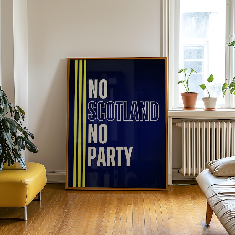 No Scotland No Party Printable Scottish Decor Scottish Gifts Tartan ...