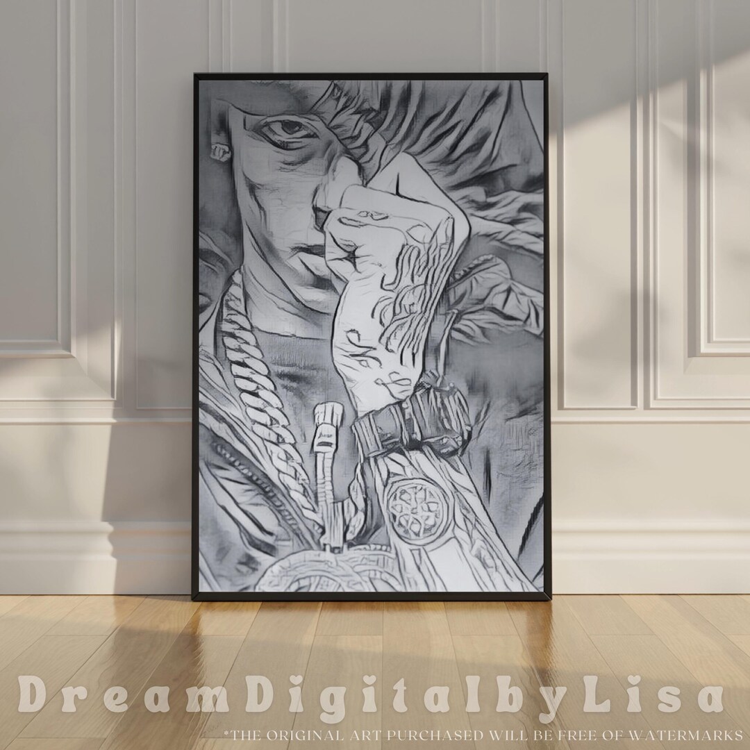 Central Cee Poster, Sketch Effect Print, Printable Central Cee Design ...