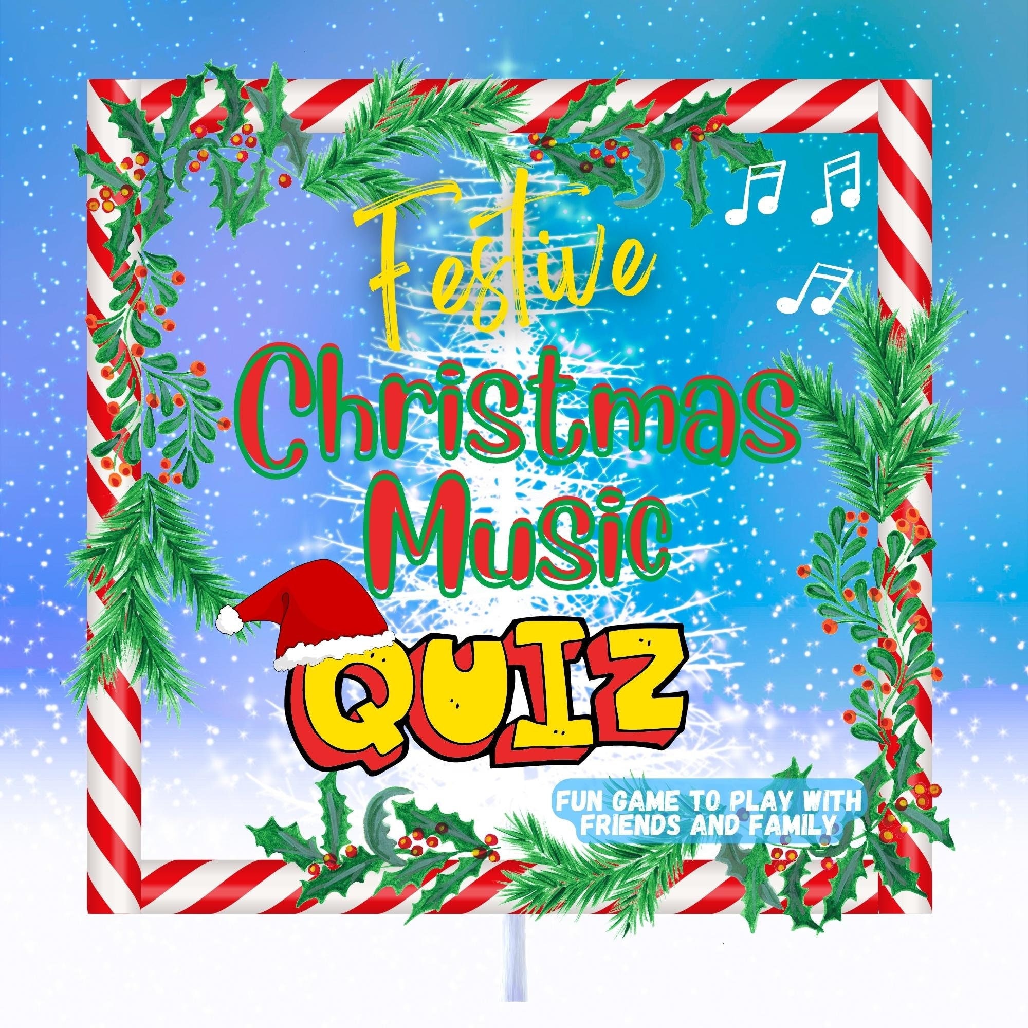 Festive CHRISTMAS Music QUIZ, Instant Printable Download, Digital Item ...