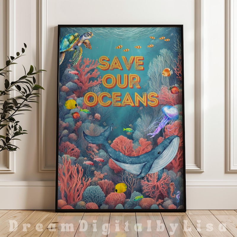 Save Our Oceans Posters - Etsy UK