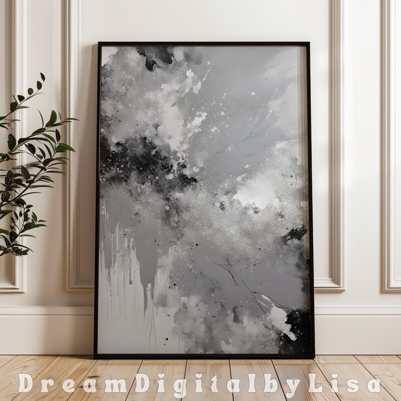 Gray Abstract Art - Etsy