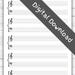 PRINTABLE Blank Sheet Music for A4/US Letter, Piano Staff Paper, Blank ...