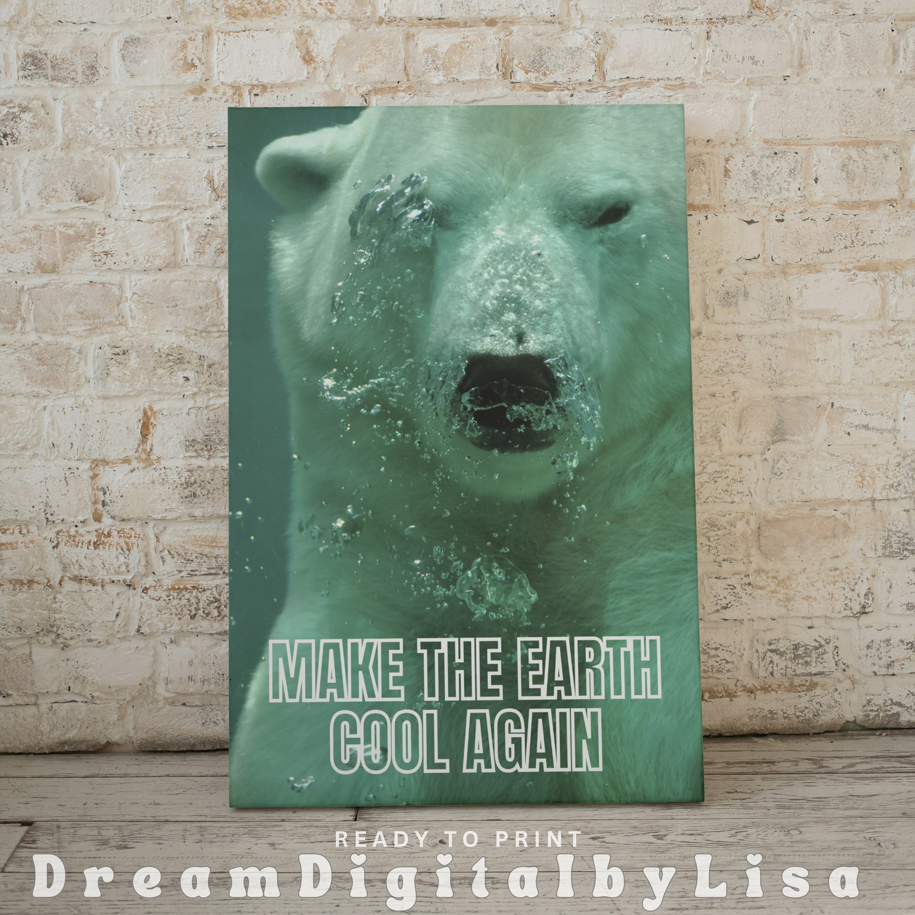 Climate Change Poster, Make the Earth Cool Again Printable ...