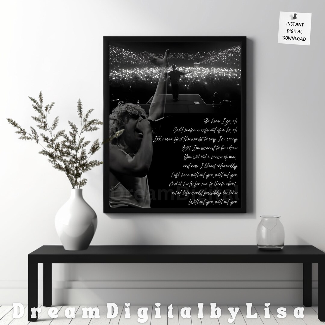 THE KID LAROI, Without You Partial Lyrics Poster, Instant Digital ...