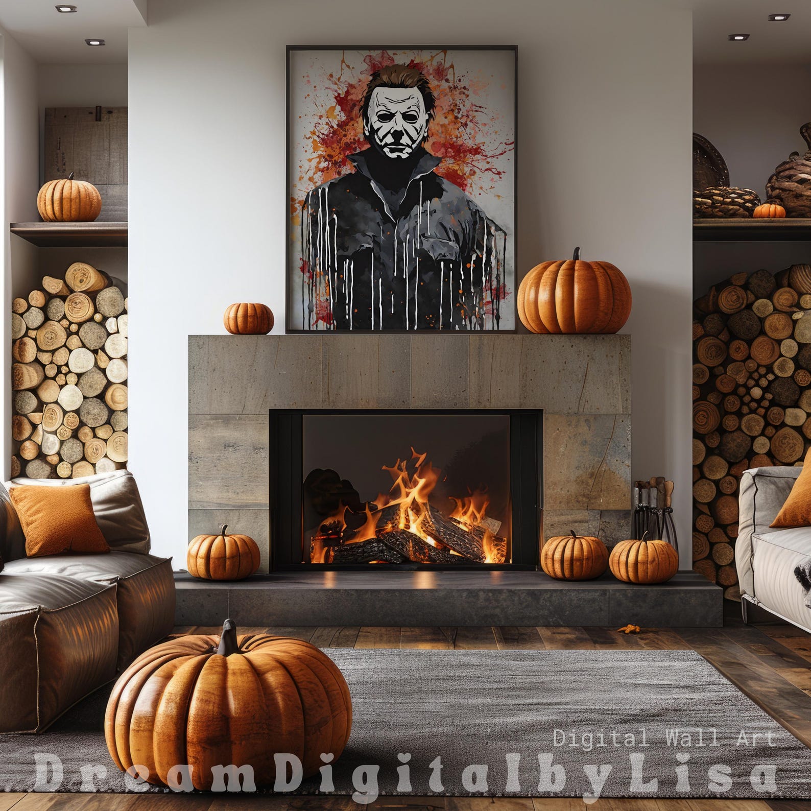 Michael Myers Halloween Movie Poster, Horror Movie Decor, Cinema Room ...