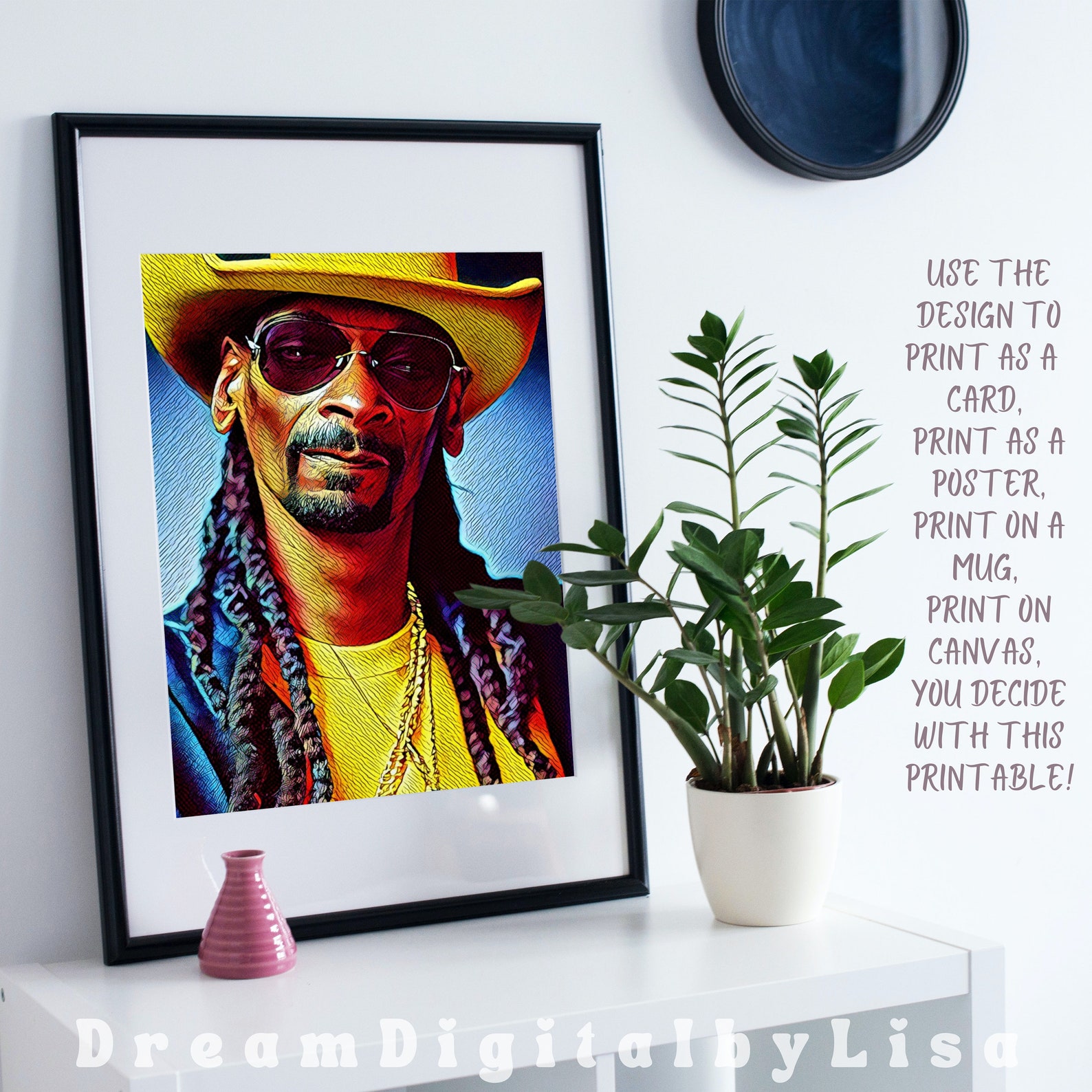 SNOOP DOGG Bright Printable Poster Hand-drawn Effect Wall - Etsy
