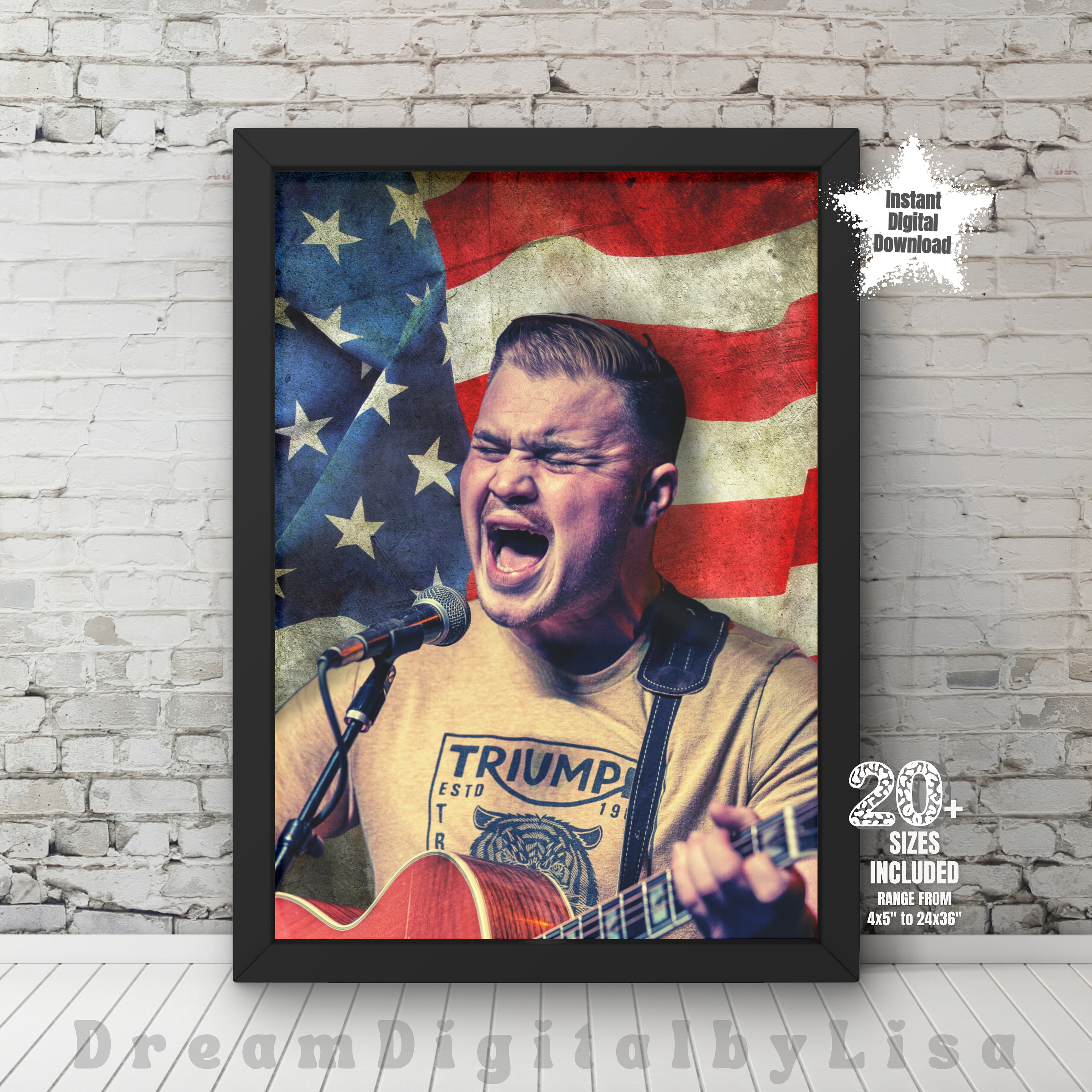 Zach Bryan Printable Poster Zach Bryan Country Music Wall Art INSTANT ...