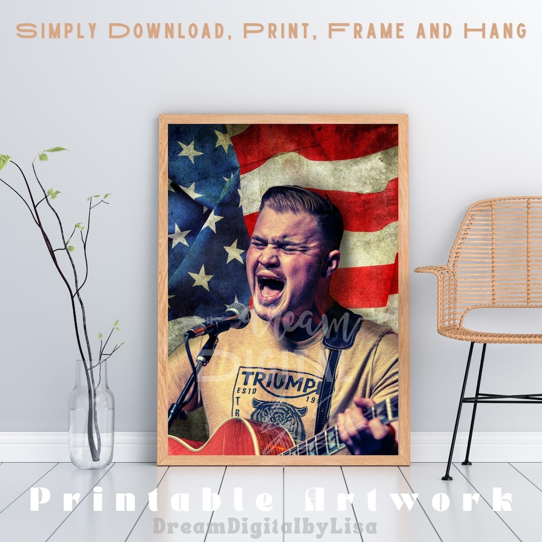 Zach Bryan Printable Poster Zach Bryan Country Music Wall - Etsy