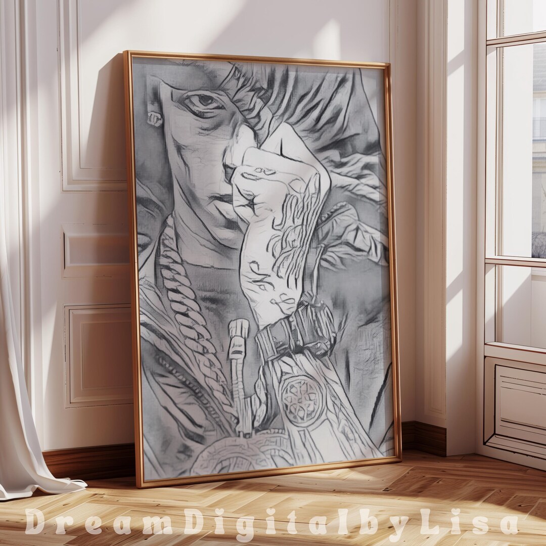 Central Cee Poster, Sketch Music Print, Printable Central Cee Design ...