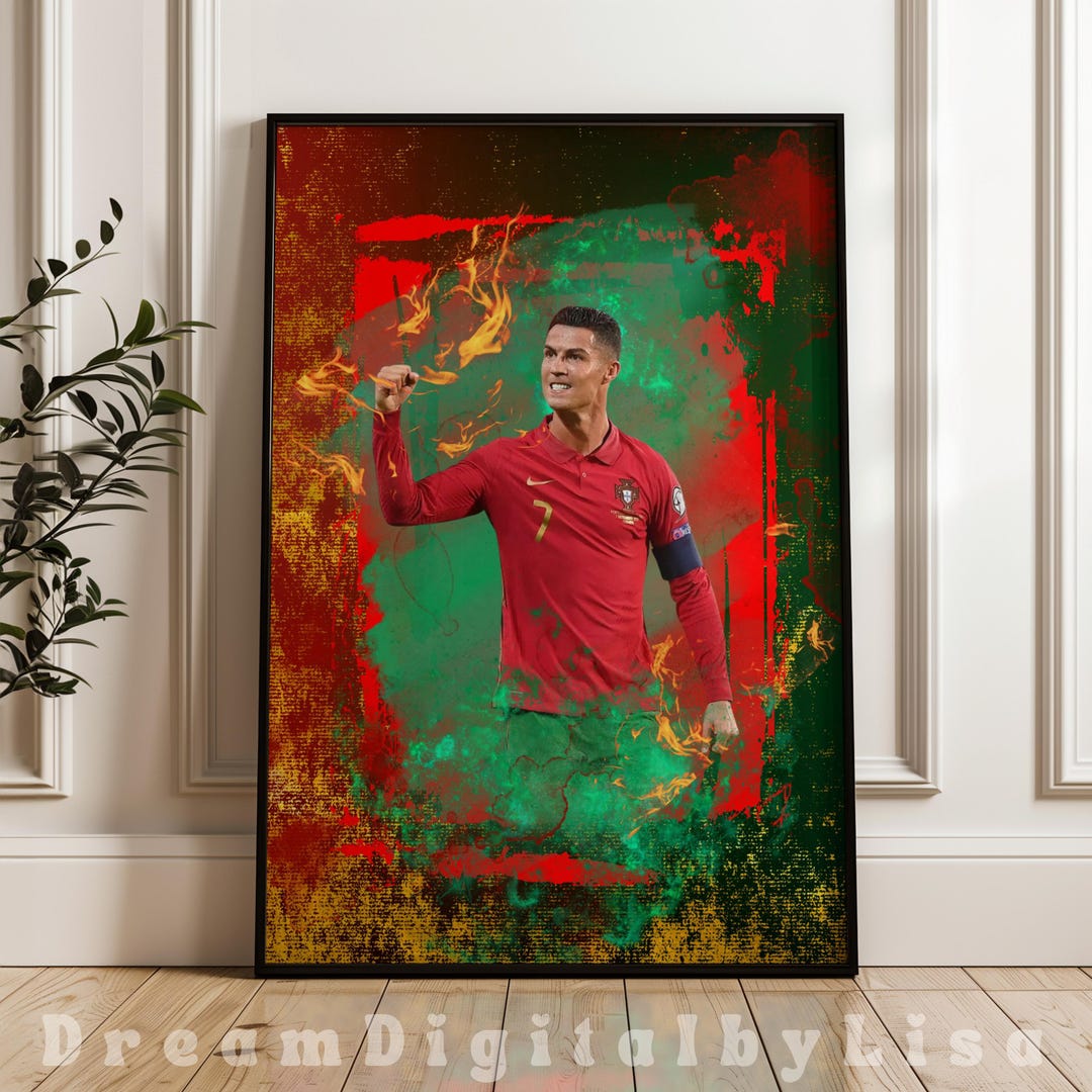 Cristiano Ronaldo Poster INSTANT DIGITAL DOWNLOAD Ronaldo Portugal ...