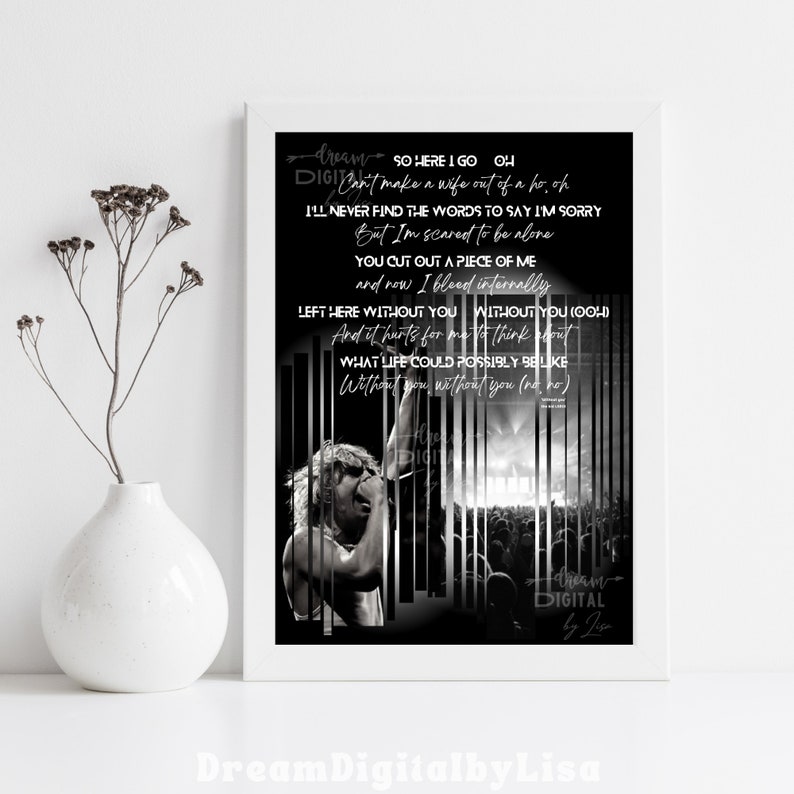 THE KID LAROI Without You Partial Lyrics Poster Instant - Etsy