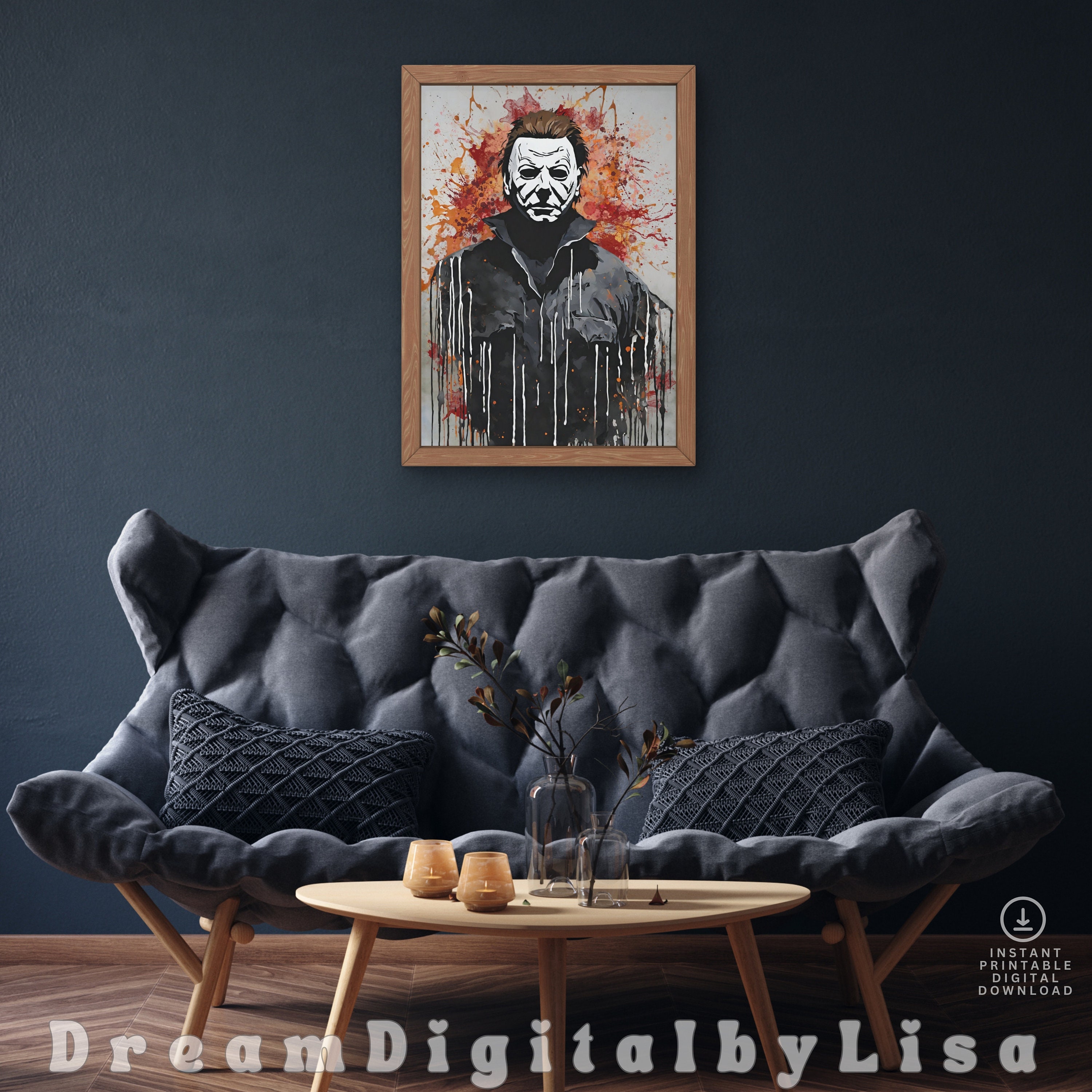 Michael Myers Halloween Movie Poster, Horror Movie Decor, Cinema Room ...