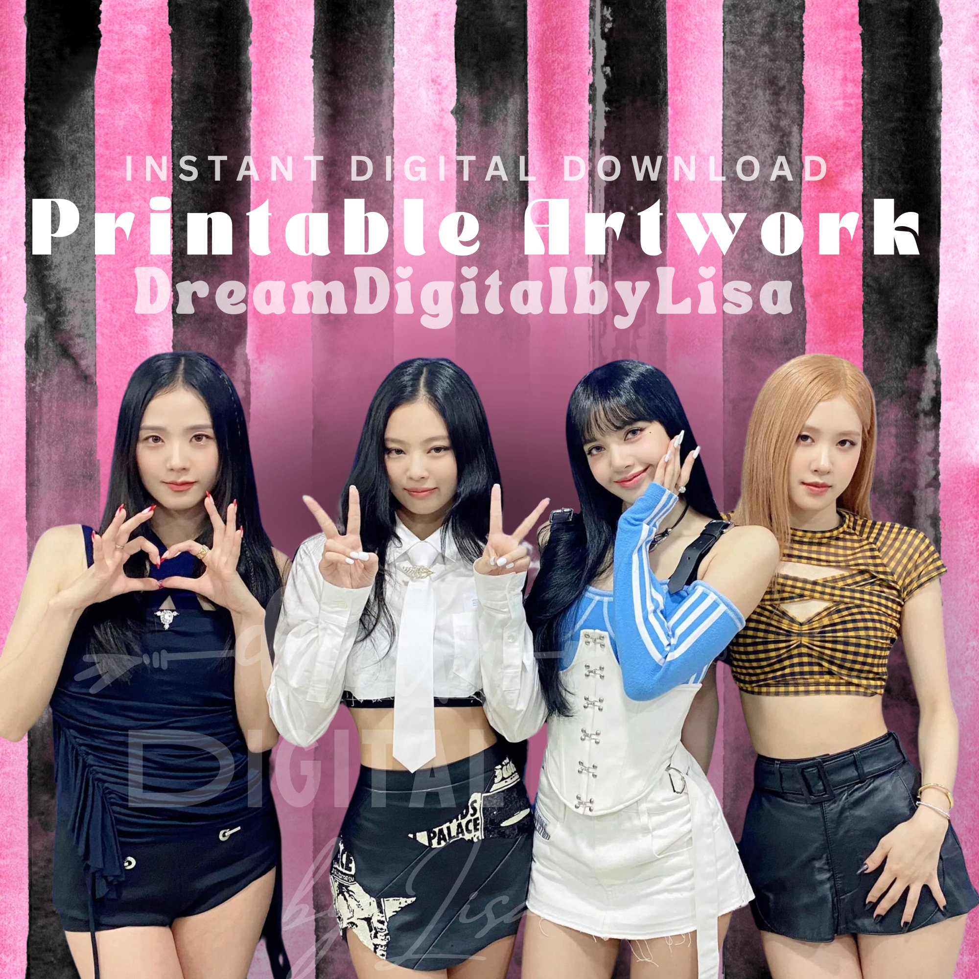 BLACKPINK Poster Print BLACKPINK Printable Design Instant - Etsy
