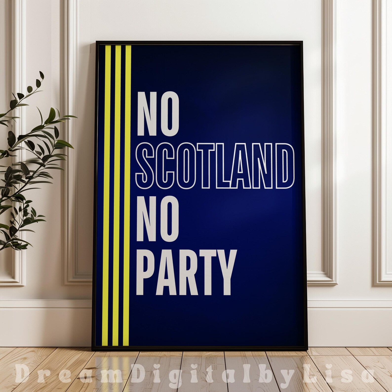 No Scotland No Party Printable Scottish Decor Scottish Gifts Tartan ...