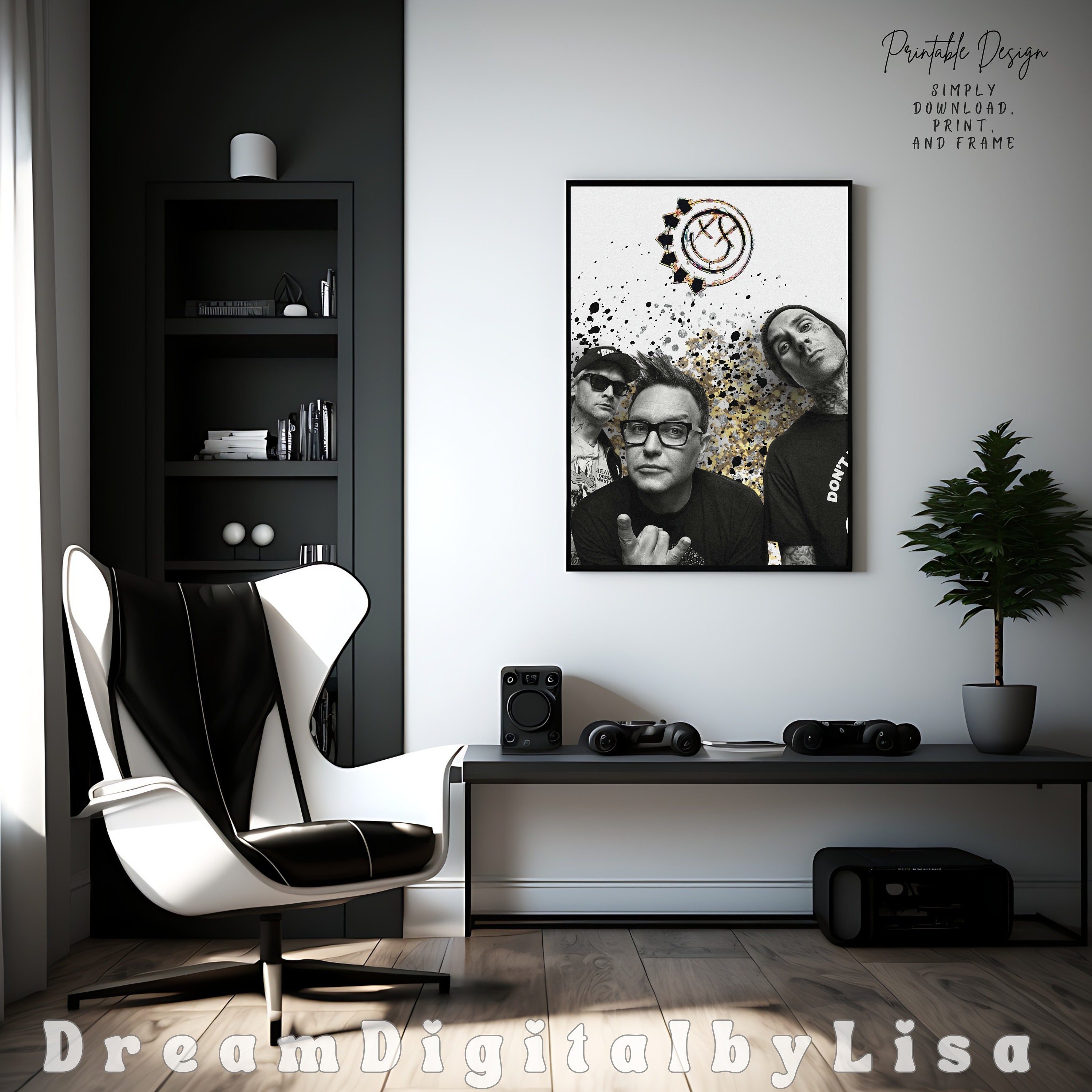 BLINK-182 Poster, Blink-182 Printable Wall Art, Instant DIGITAL ...