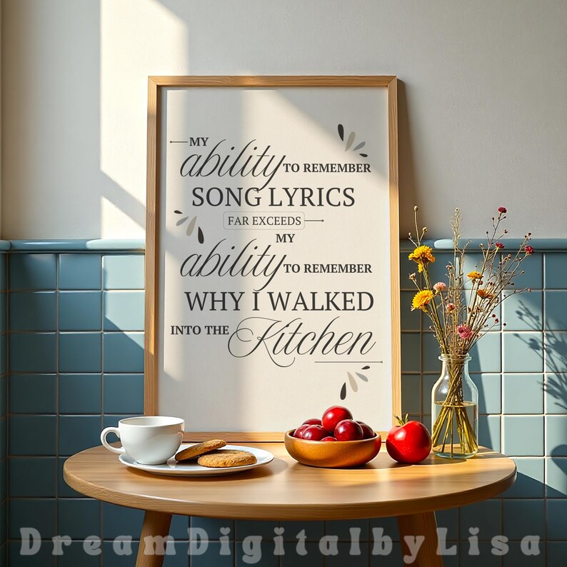 Funny Kitchen Quotes DIGITAL Download Wall Art Music Lover Kitchen ...