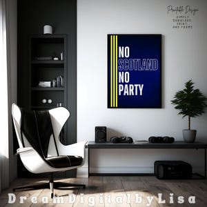No Scotland No Party Printable Scottish Decor Scottish Gifts Tartan ...