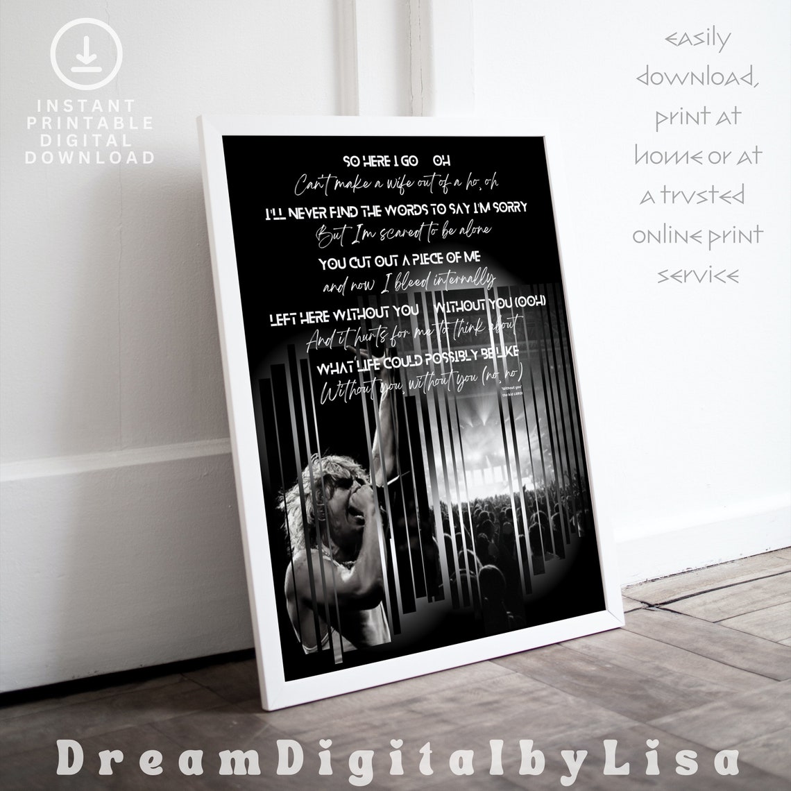 THE KID LAROI, Without You Partial Lyrics Poster, Instant Digital ...