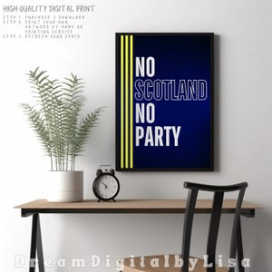 No Scotland No Party Printable Scottish Decor Scottish Gifts Tartan ...