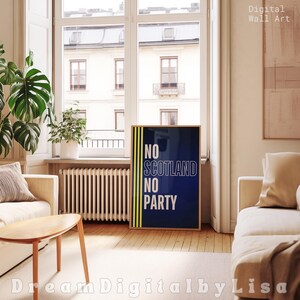 No Scotland No Party Printable Scottish Decor Scottish Gifts Tartan ...