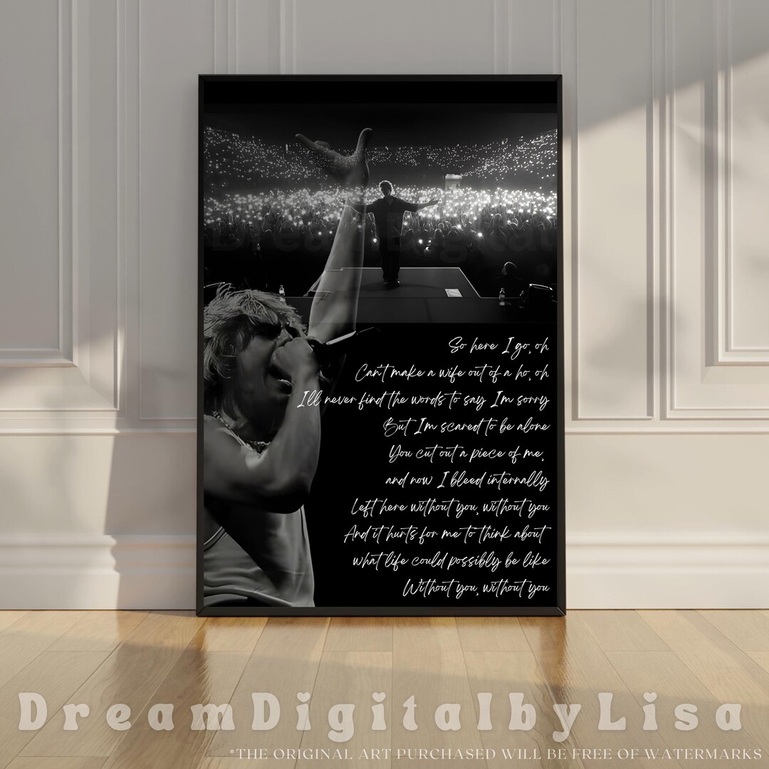THE KID LAROI, Without You Partial Lyrics Poster, Instant Digital ...