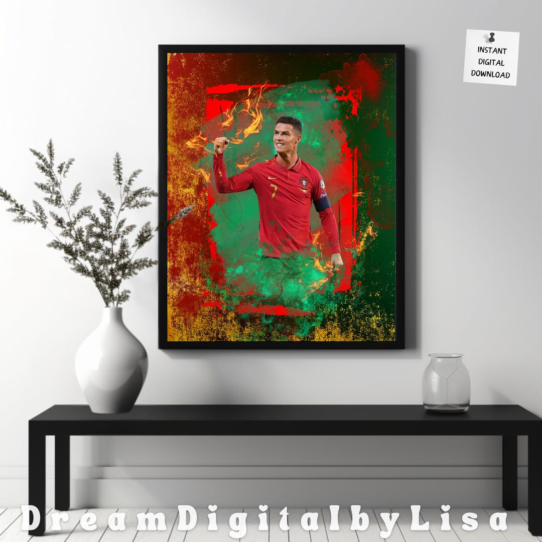 Cristiano Ronaldo Poster INSTANT DIGITAL DOWNLOAD Ronaldo Portugal ...