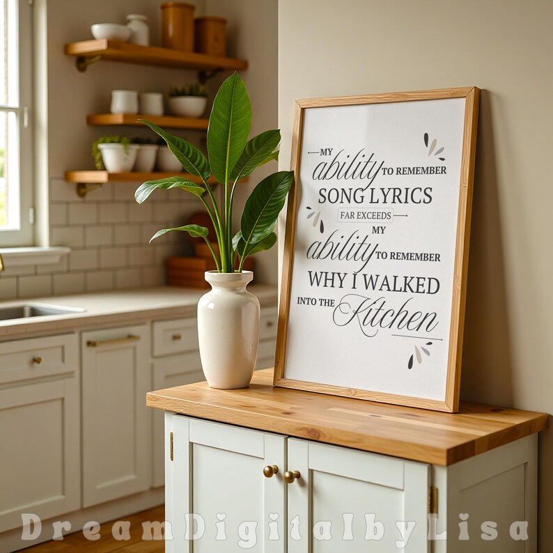 Funny Kitchen Quotes DIGITAL Download Wall Art Music Lover Kitchen ...