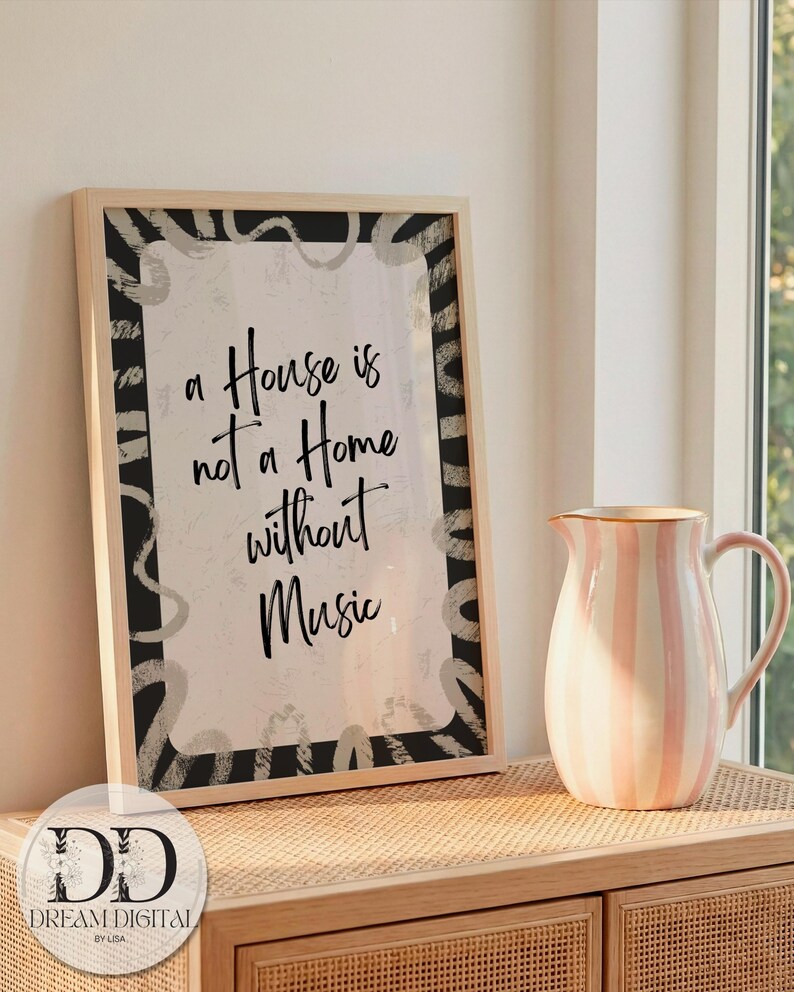 Music Quote Poster, Handwritten Note Design (digital Download) - Etsy