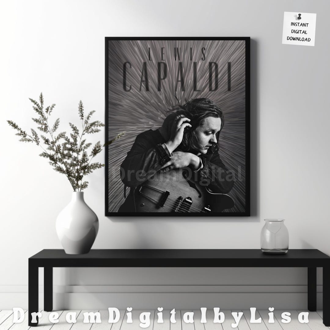 Louis Capaldi Posterdruck, schwarz und weiß druckbar,Lewis Capaldi ...