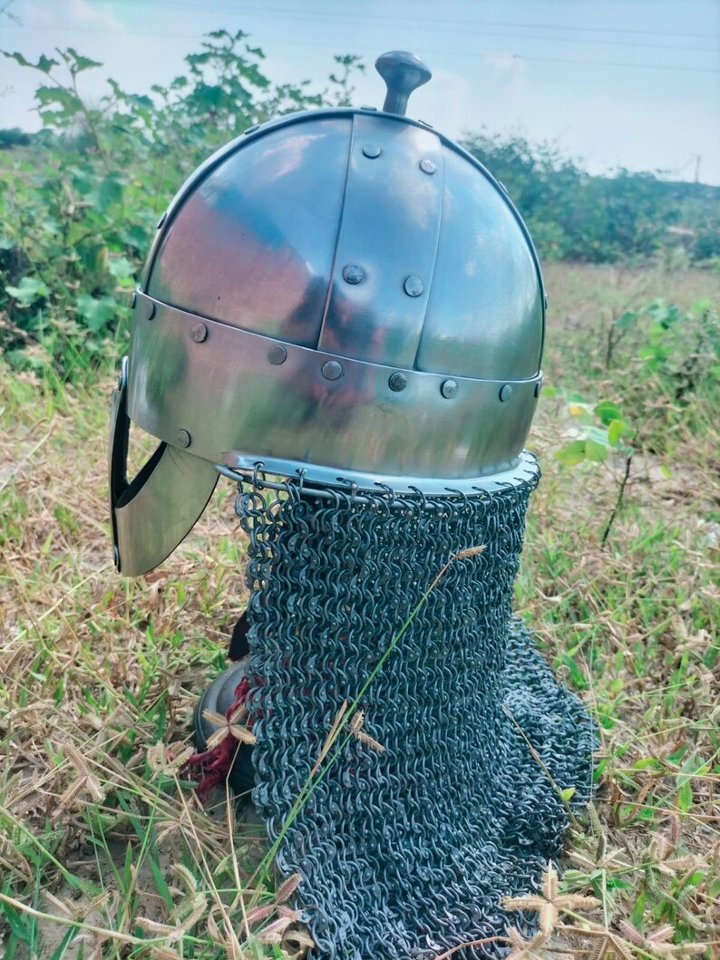 The Viking Yarm Helmet for Battle Use Larp/reenacment 14gauge M Steel ...