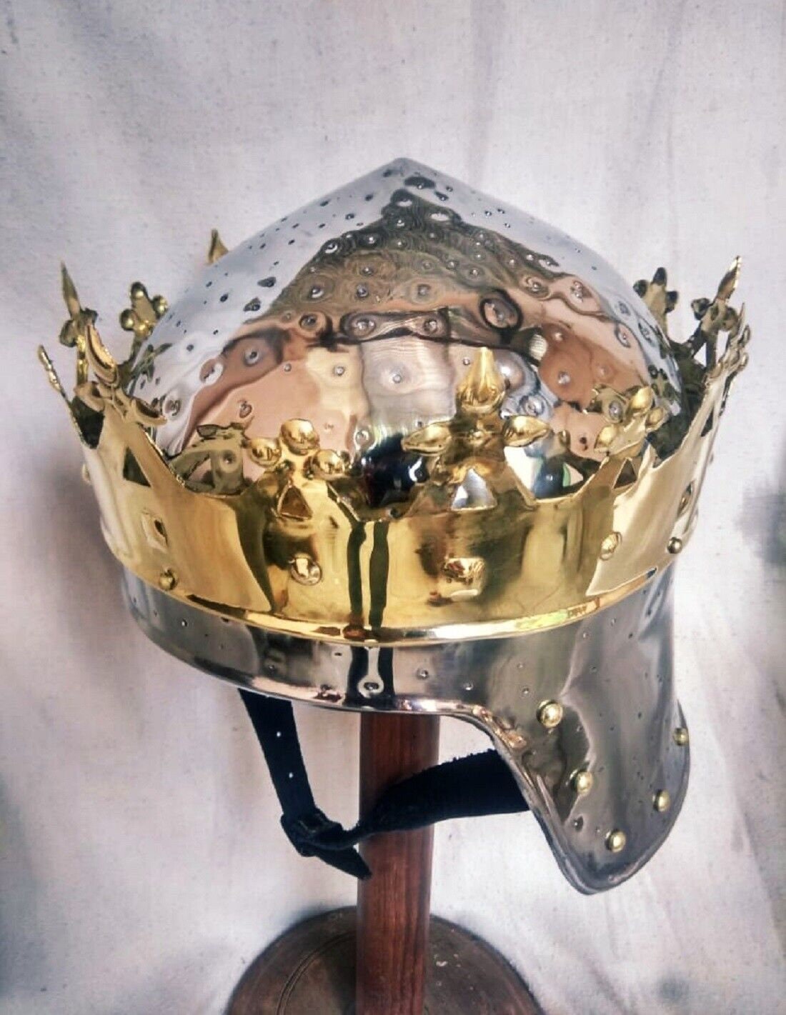 Medieval Monarch Knight Helmet King Richard Lionheart Two Tone - Etsy